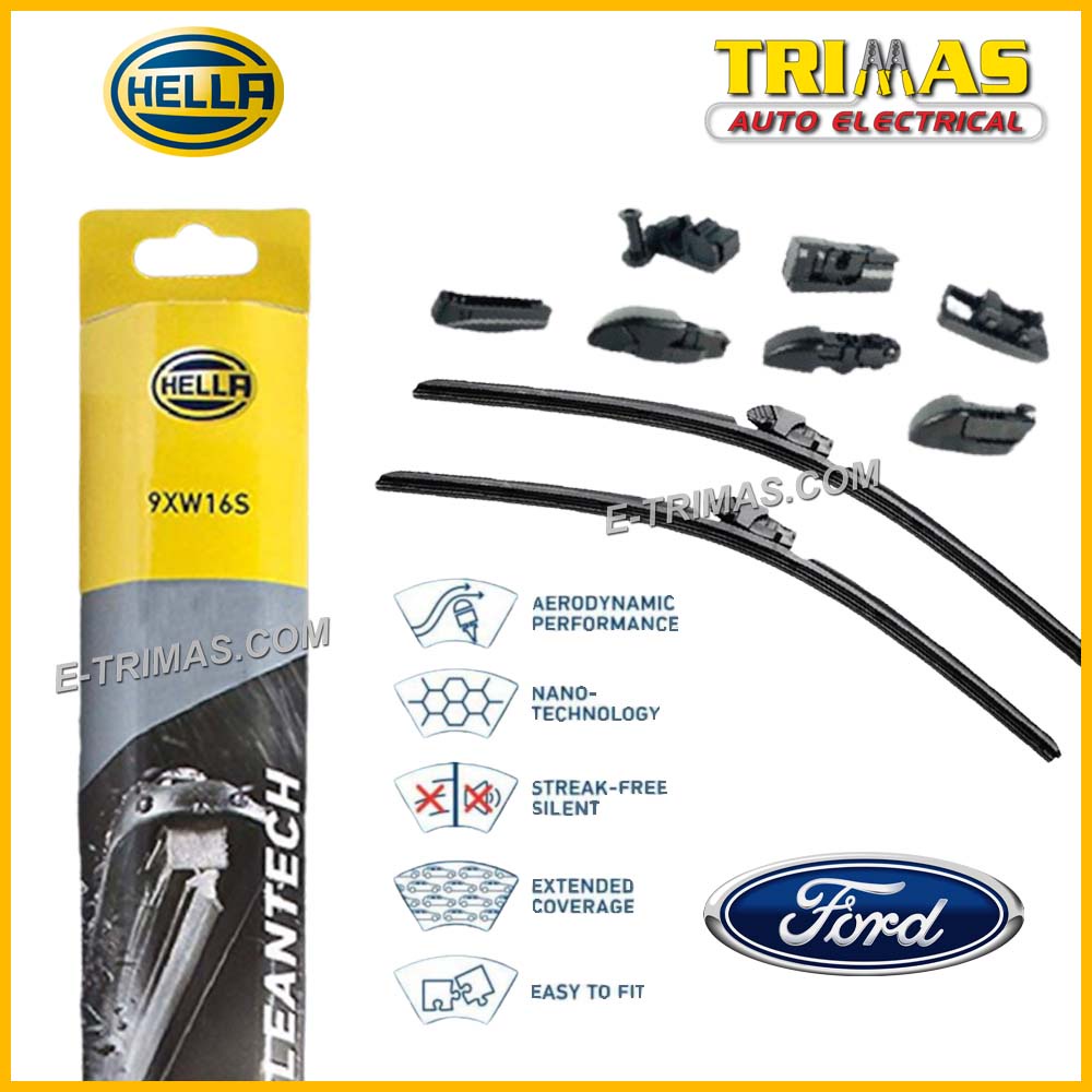 TRIMAS Original Hella Cleantech Multi Adapter Wiper Blades Set for Ford ...