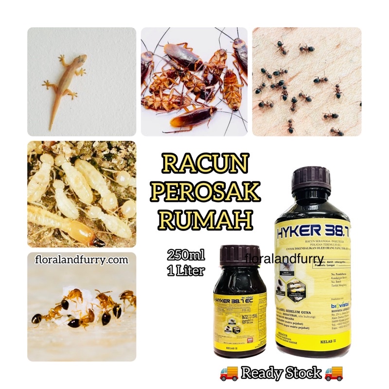 250ml 1L HYKER 38.7 Racun Anai-Anai Ubat Semut Lalat Lipas Cicak Anai2 ...