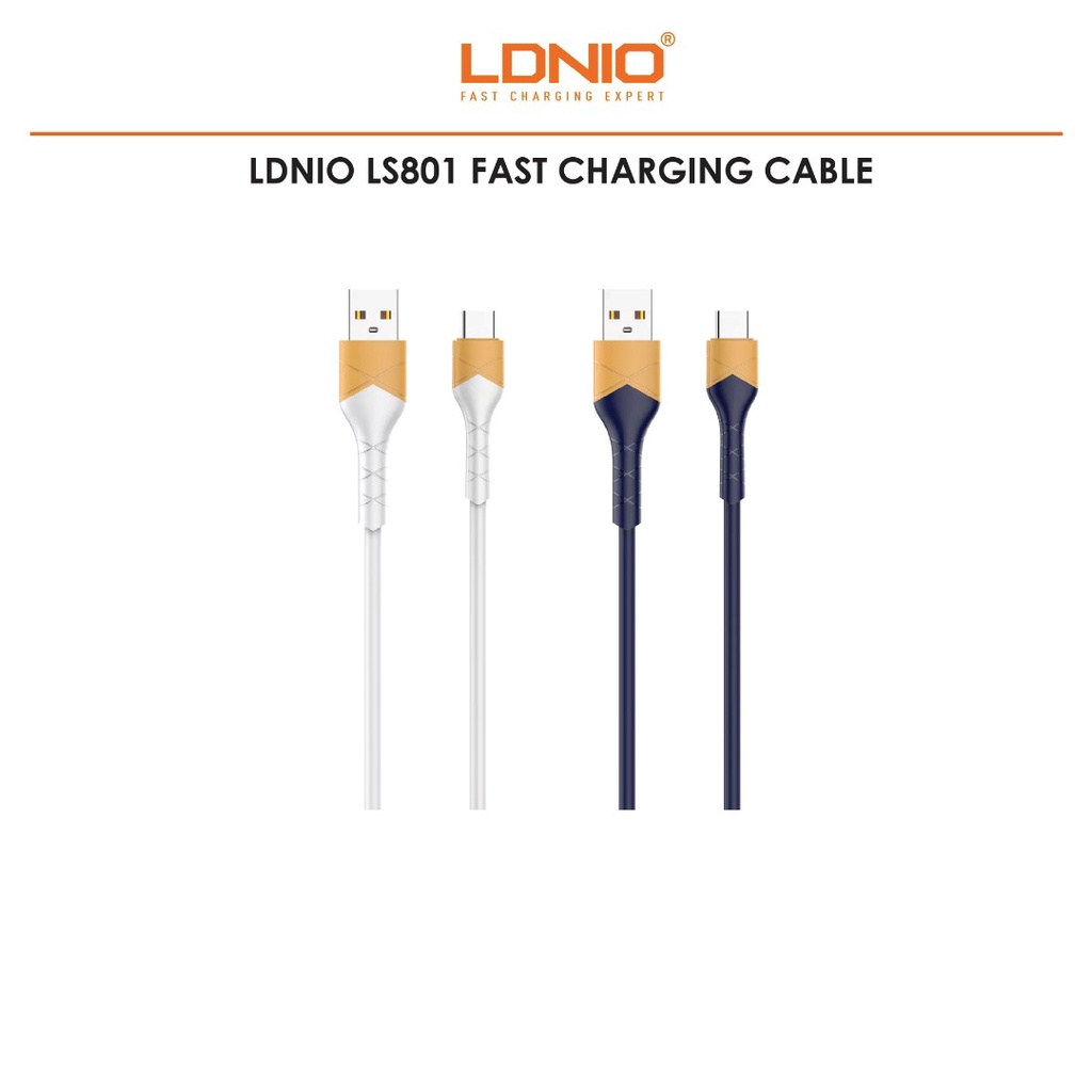 LDNIO LS801 1 METER 30W FAST CHARGE CABLE LIGHTNING / TYPE-C | Shopee ...