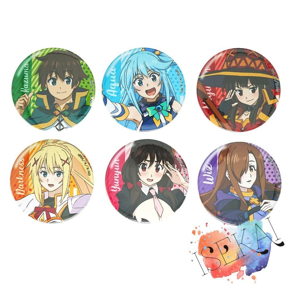 KonoSuba God's Blessing on this Wonderful World Anime Badge Kazuma Aqua ...