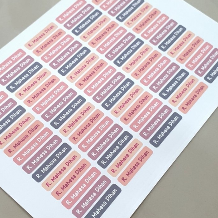 Name label Stickers For permanent Fabric Clothes - 75pcs3.1.23 | Shopee ...