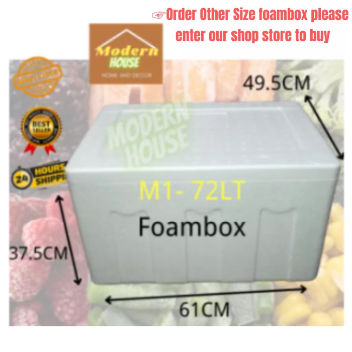 Modernhouse ] M1 Foam Box Polystrene Box Polyfoam Courier Ice box kotak ...