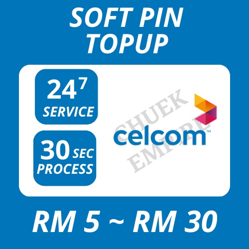 Celcom Soft Pin Topup RM 5 ~ RM 30 | Shopee Malaysia