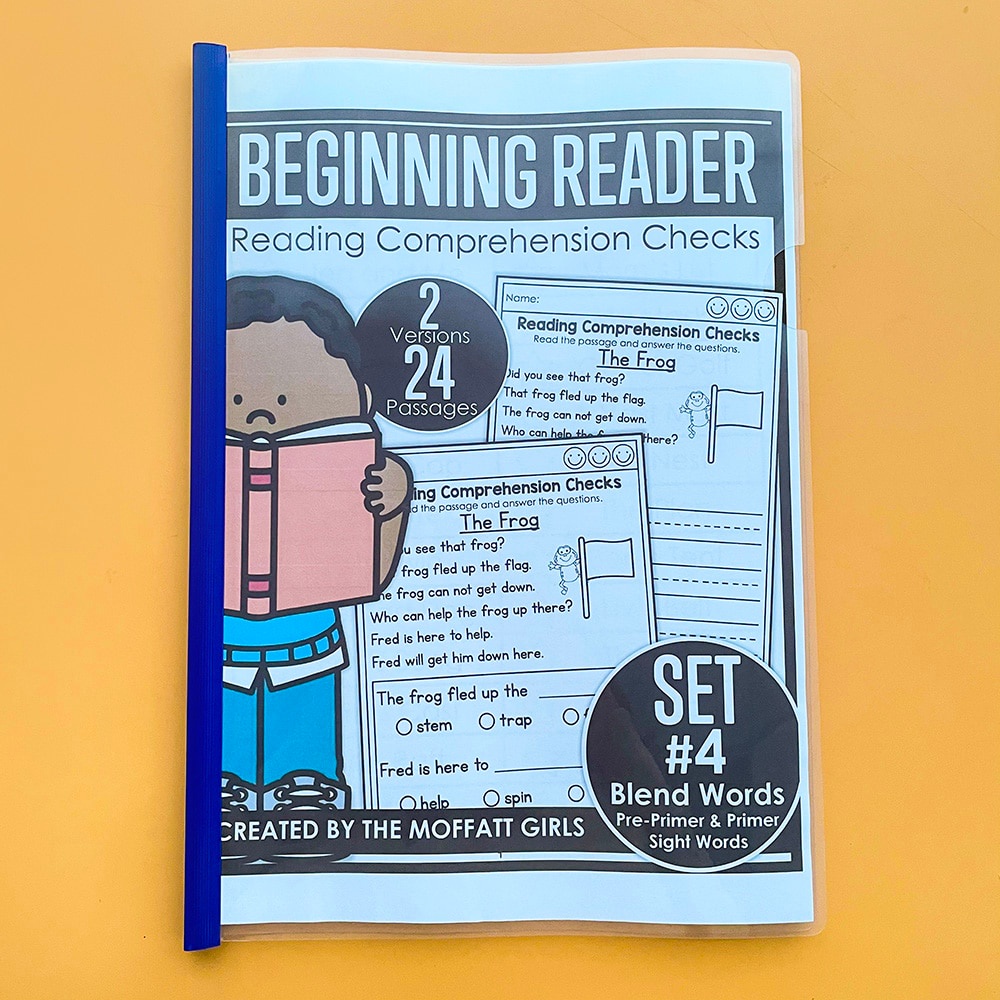 Begging Reader Reading Comprehension ChecksActivities Worksheets ...