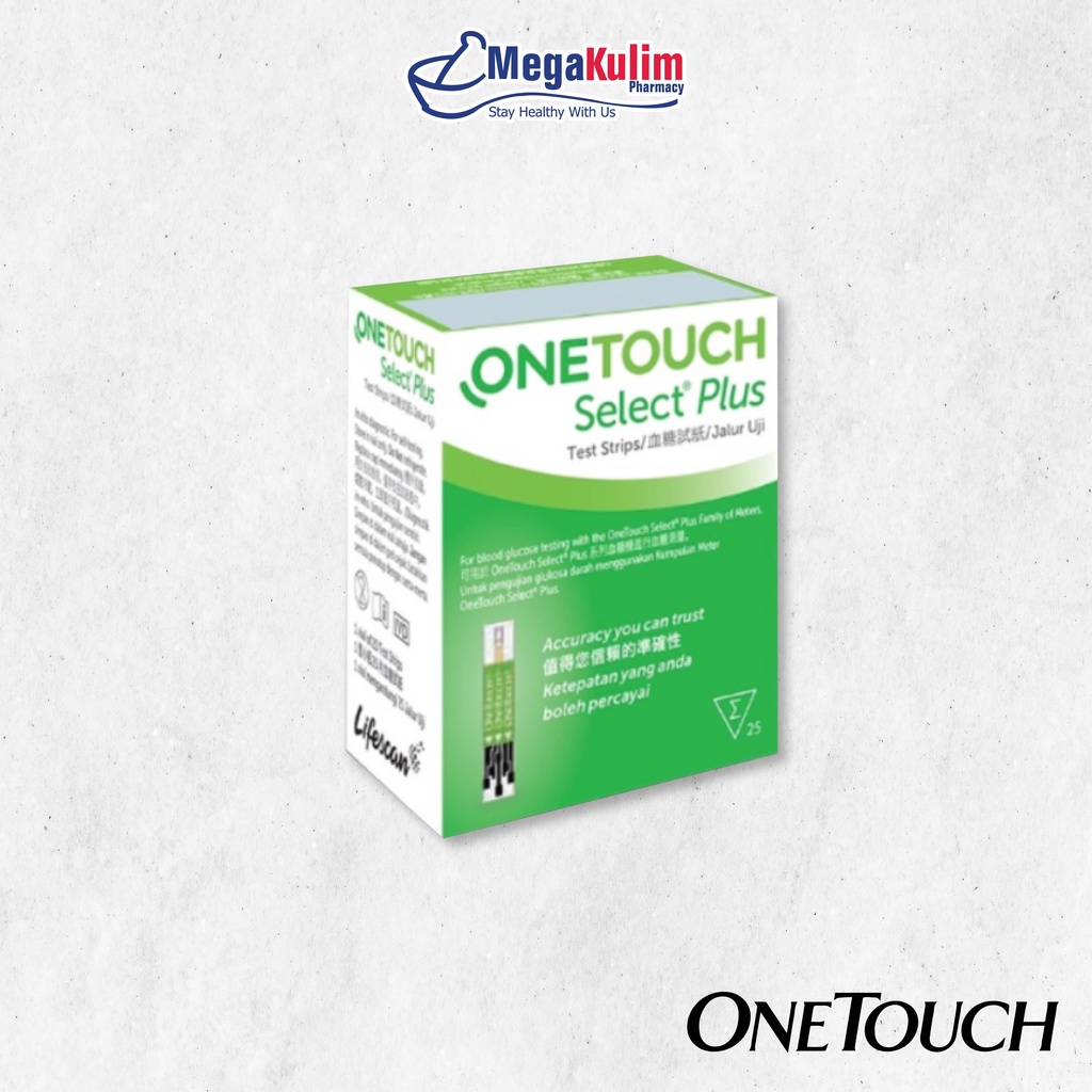 One Touch Select Plus Test Strips (25's) | Shopee Malaysia