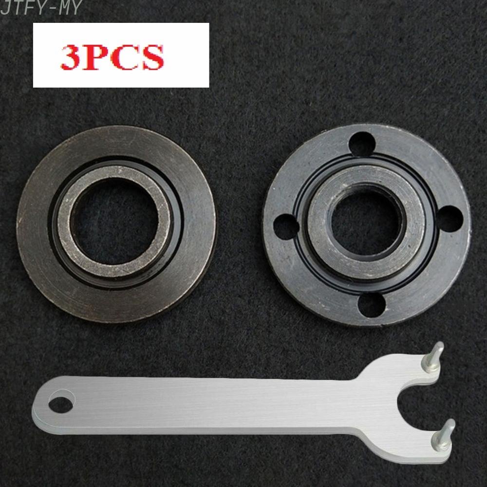 M14 Thread Angle Grinder Inner Outer Flange Nut+ Repair Wrench Spanner ...