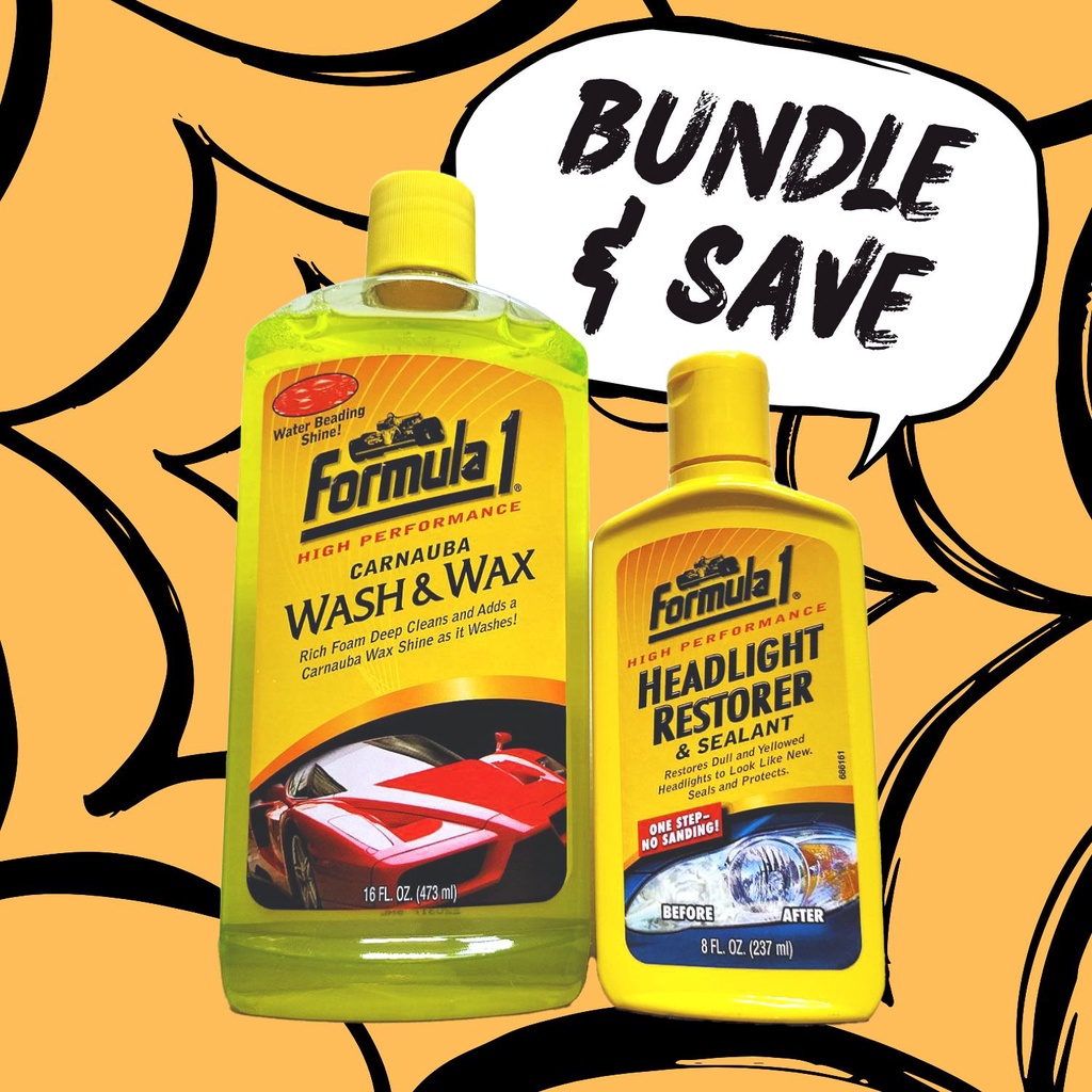 [BUNDLE] Formula 1 | Formula1 Carnauba Wash & Wax (473ml) Car Shampoo ...