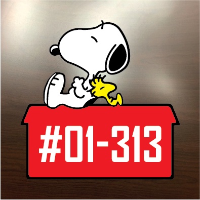 Snoopy House Unit Number Plate | Acrylic Signage | Shopee Malaysia