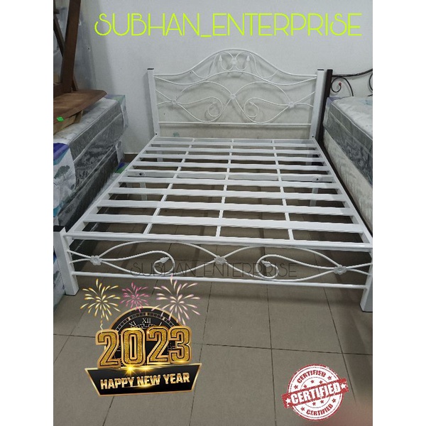KATIL QUEEN BESI BESAR ADA WARRANTY 3 TAHUN(SUBHANENTERPRISE) | Shopee ...