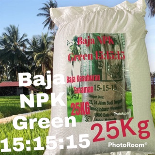 25kg / Baja NPK Green 15 15 15 / Baja Kesuburan & Pembesaran Tanaman ...