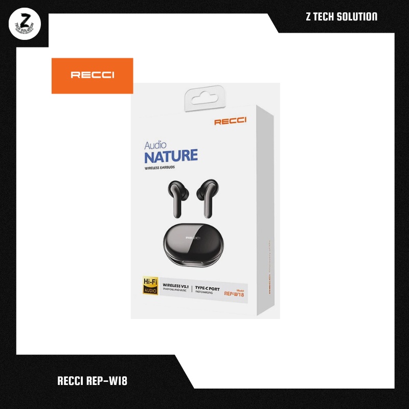 Recci REP-W18 TWS Earphone ( Fingertip Touch Function ) | Shopee Malaysia