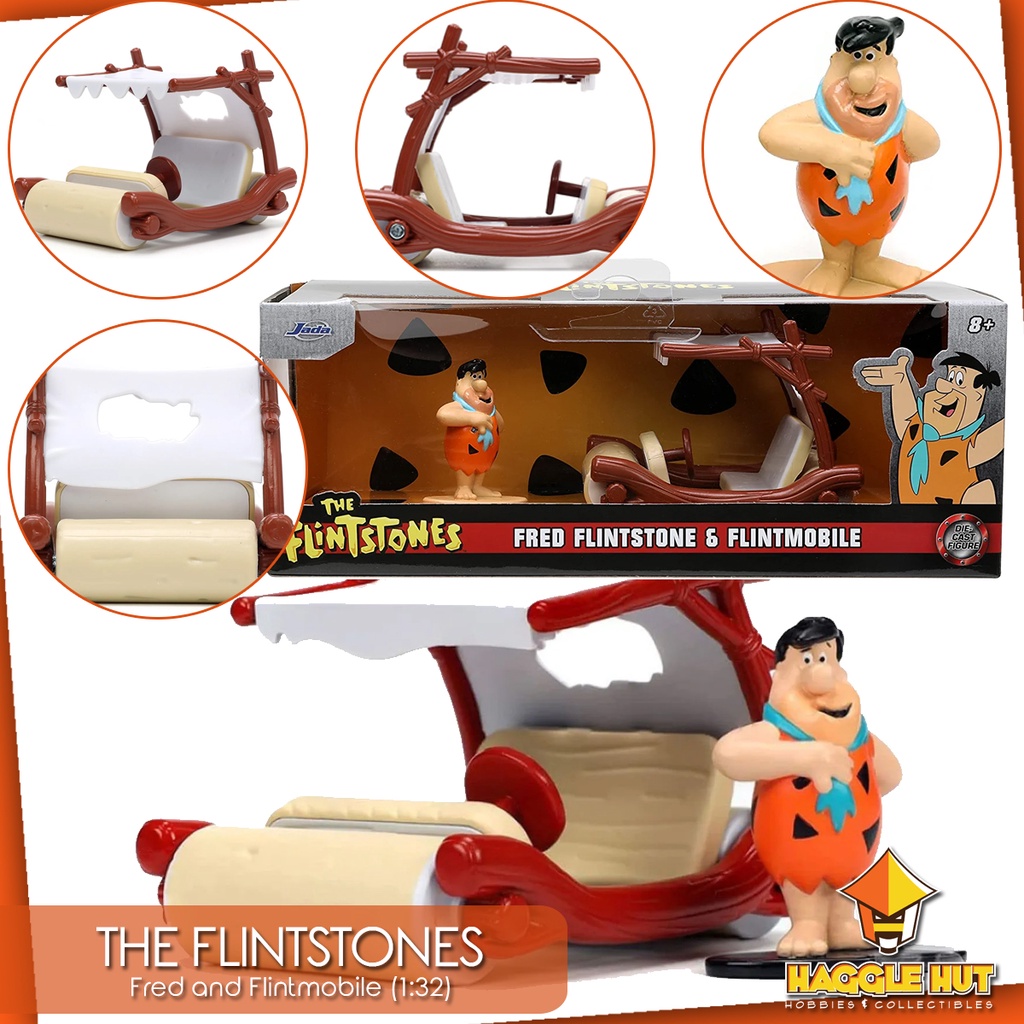 Flintstones Flintmobile and Fred Flintstone 1:32 JADA Toys Hollywood ...