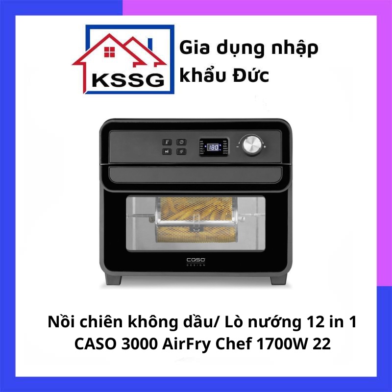 Caso 3000 AirFry Chef 1700W 22L 12 in 1 Oven / Oil-Free Fryer | Shopee ...