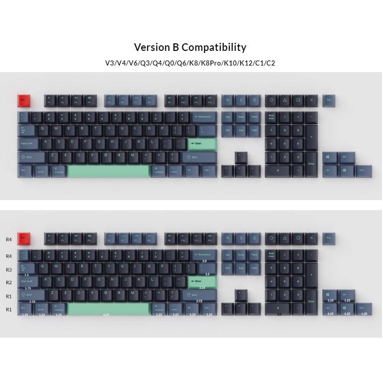 Keycap OEM Dye-Sub PBT Keycap Set - Hacker | Shopee Malaysia