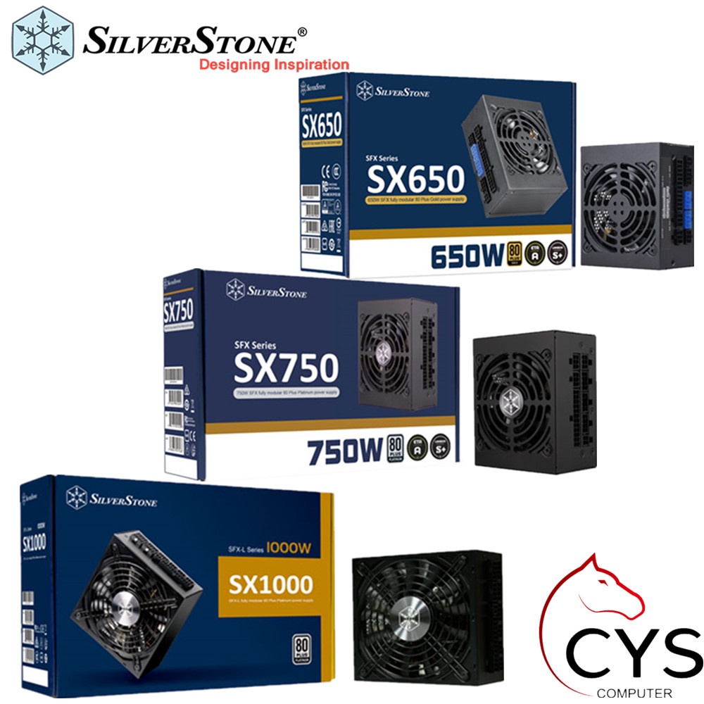 SILVERSTONE SX650W GOLD/750W/1000W 80PLUS PLATINUM SFX FULL MODULAR ...