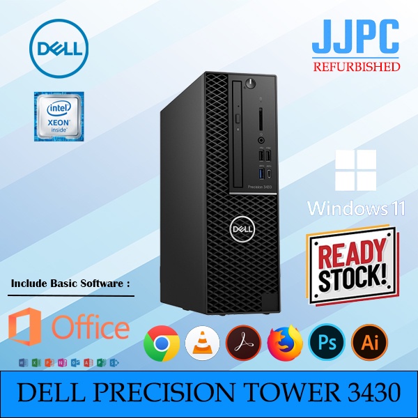 DELL PRECISION 3430 SFF Workstation Intel Xeon E-2146G 8GB DDR4 256 512 ...