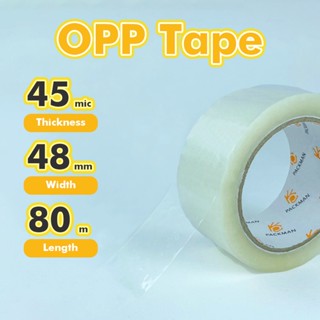 PACKAMN OPP Tape 48mm Fragile Tape Transparent Packaging Tape Adhesive Tapes 45mic X 48mm X 80m ...