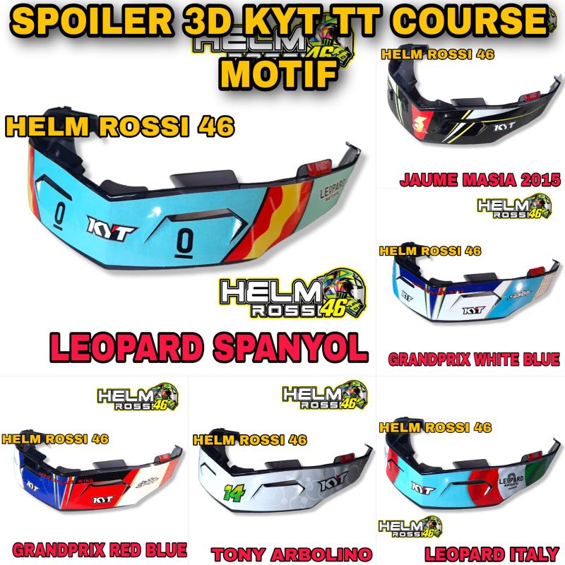 Spoiler 3D KYT TT COURSE Click MODEL - Various Motifs LEOPARD JAUME ...