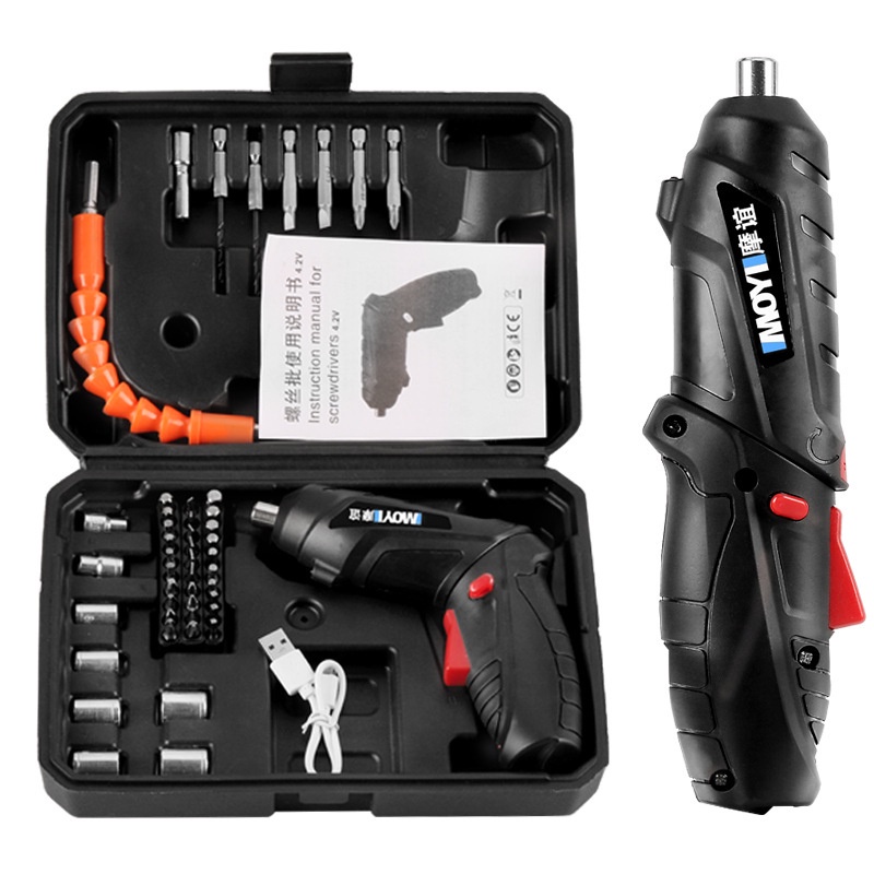 Cordless Screwdriver Attachment Set Multifunction Rechargeable Hand ...