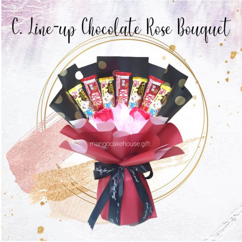 Surprise Bouquet Chocolate Flower Gift Birthday Hadiah Coklat Murah ...