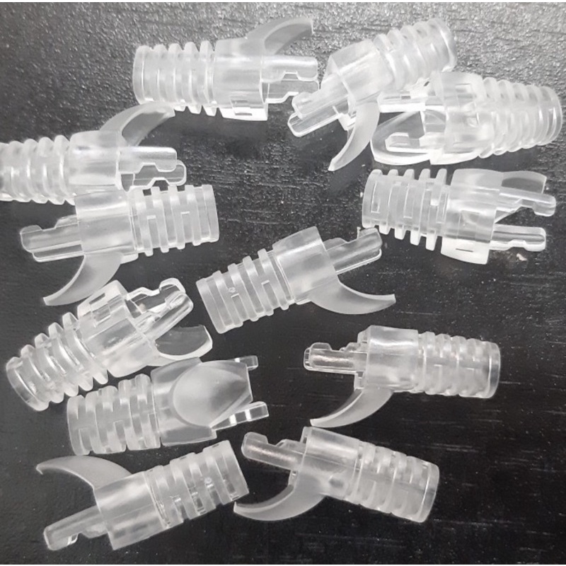 Clear RJ45 plug boot/Transparent RJ45 plugboot/cat5e cat6 plugboot 50 ...