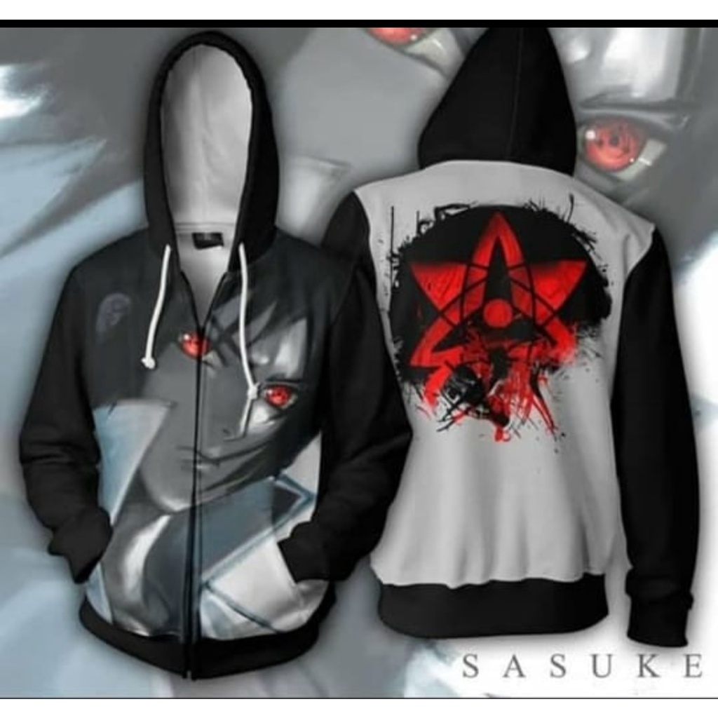 Hoodie Jacket Anime Naruto Itachi Sasuke Pullprint Uchiha Thick PREMIUM ...