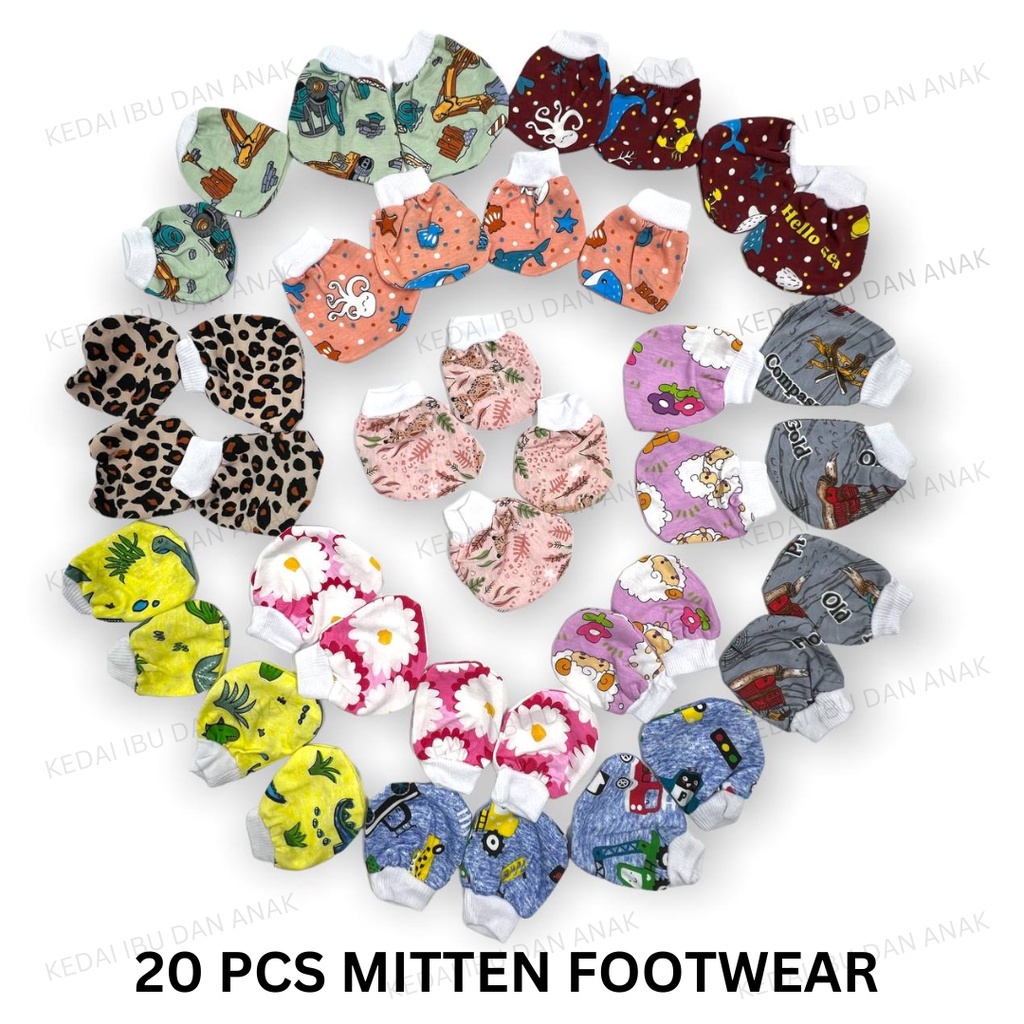 20 Pcs Colorful Mitten and Booties Baby SARUNG TANGAN SARUNG KAKI ... 20 Pcs Colorful Mitten and Booties Baby SARUNG TANGAN SARUNG KAKI ...