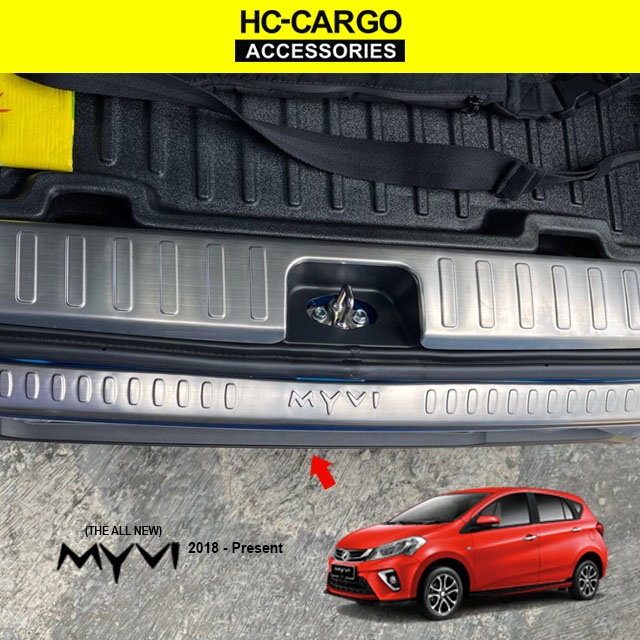 Perodua Myvi 2018-Present 2 in 1 Rear Bumper Guard & Inner Bumper Guard ...