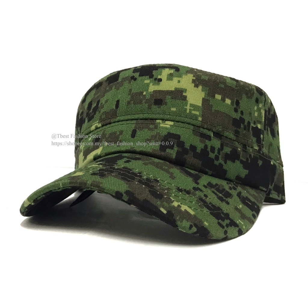 Military Cap Camouflage Topi Askar Unisex Hat Topi Celoreng Army Camo ...