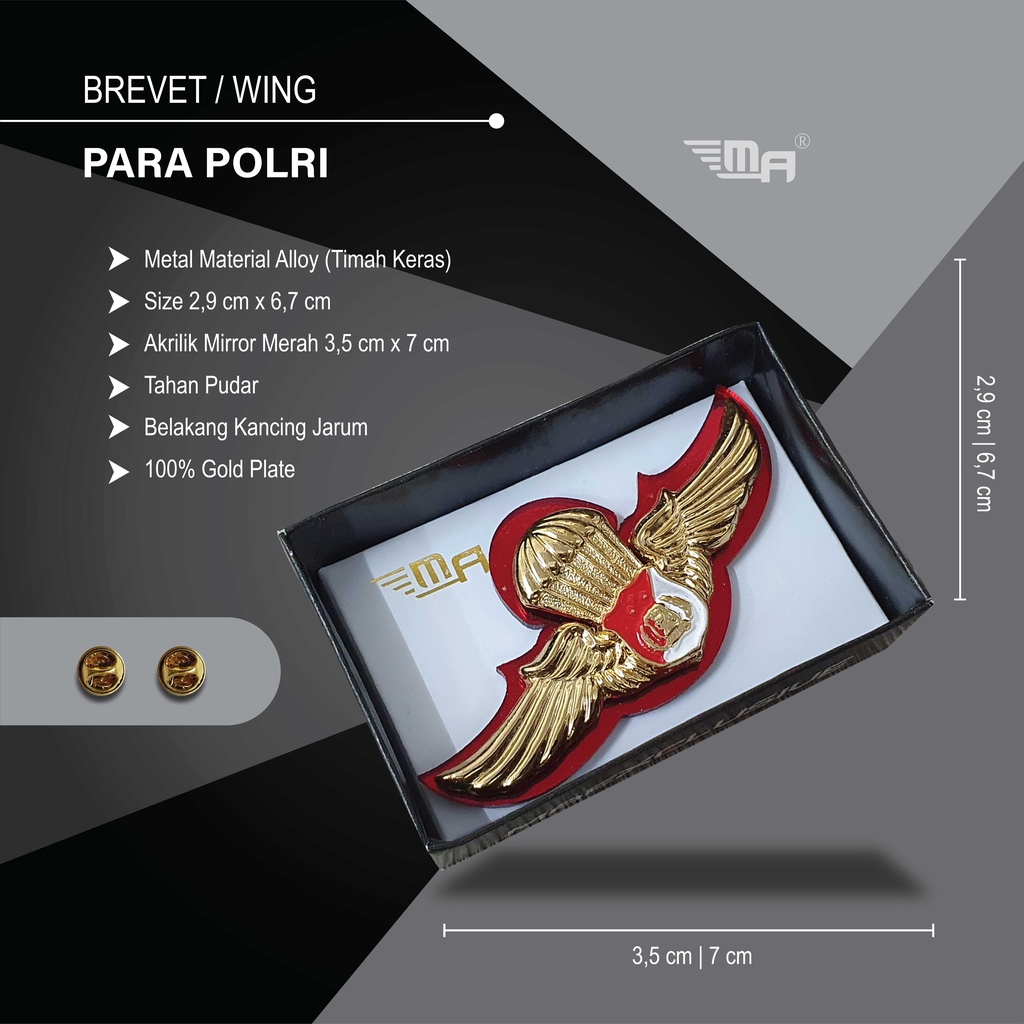 Brevet Wing Police Brivet Pin | Shopee Malaysia
