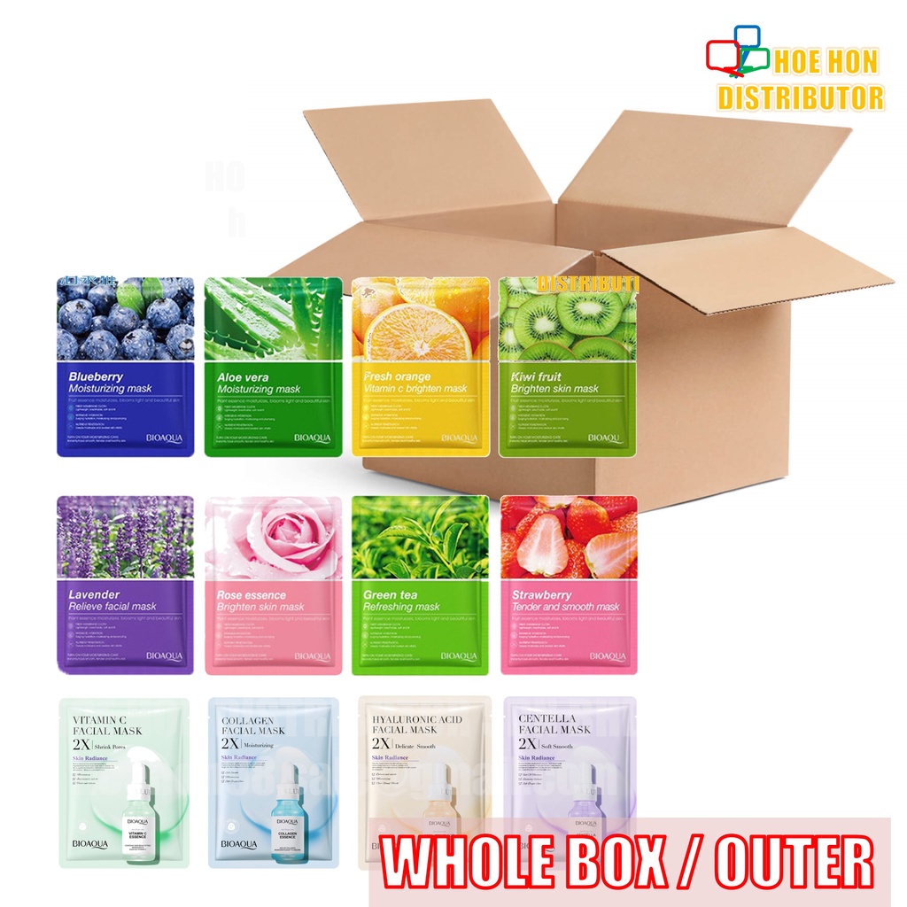 [Whole Box] BIOAQUA Moisturizing Facial Mask Collagen Centella ...