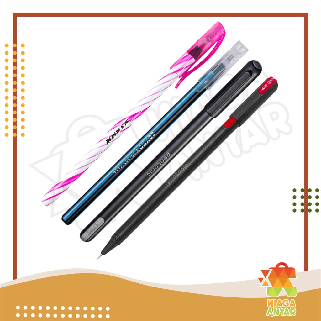 MERAH HITAM Na Ball Pen Single Pen / Joyko Pentonic Stark Pen ...