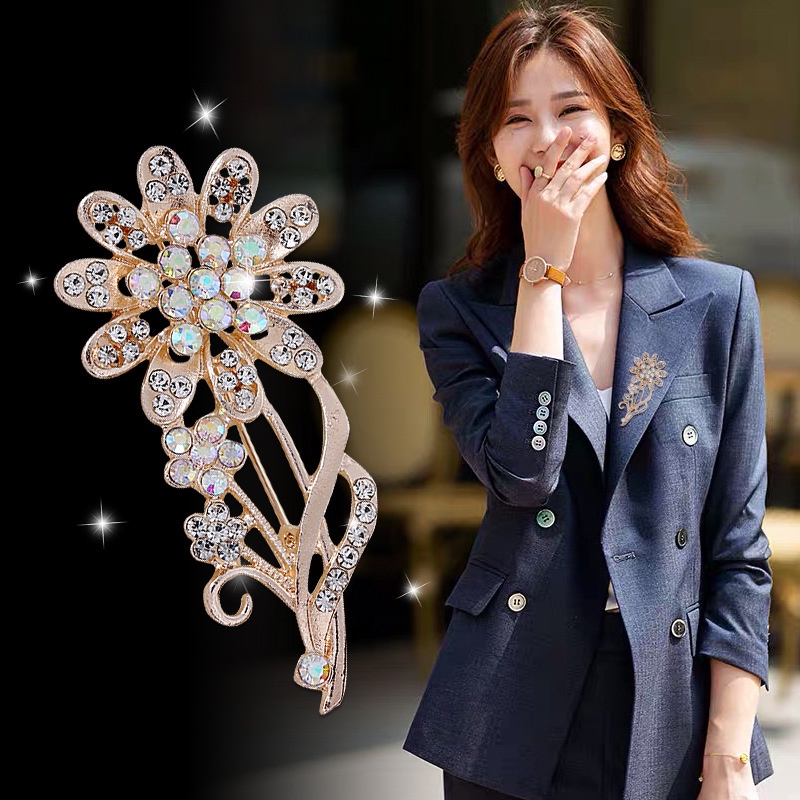 Brooch Pin Tudung Emas Perak Kerongsang Bahu Muslimah Muslim Scarf ...