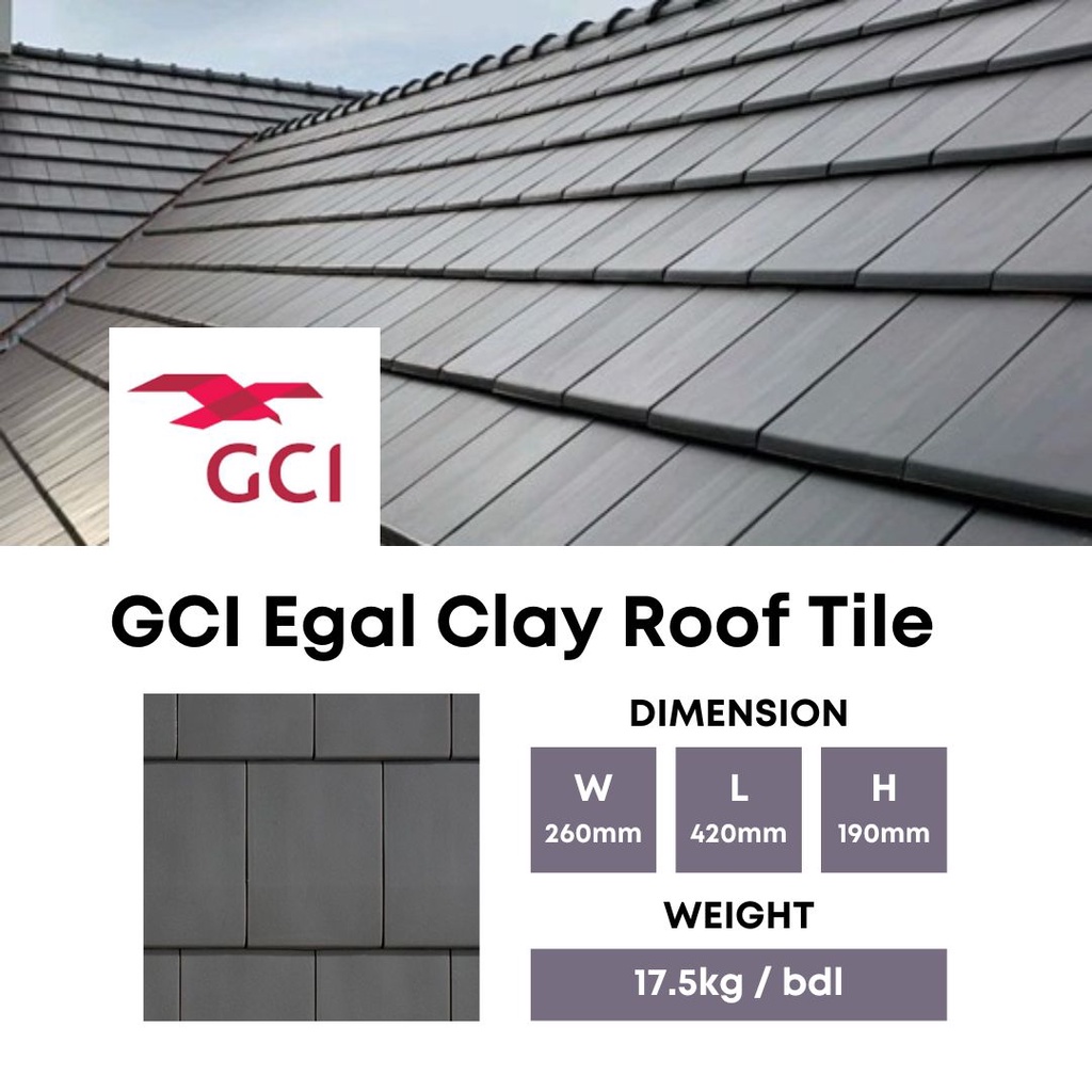 GCI Egal Clay Roof Tiles | Shopee Malaysia