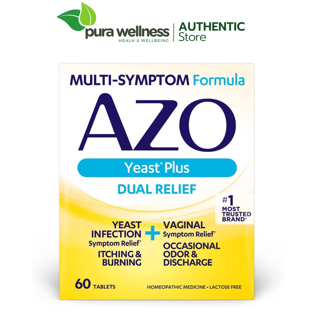 AZO Yeast Plus Dual Relief tablets to protect private areas, 60 tablets ...