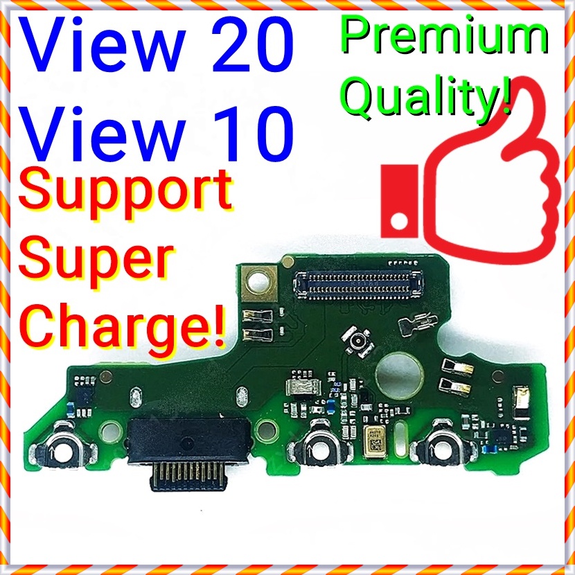 (22.5W SuperCharge) NEW ORI Charging Port IC Board MIC Ribbon for Honor View 20 10 / V20 V10 ...