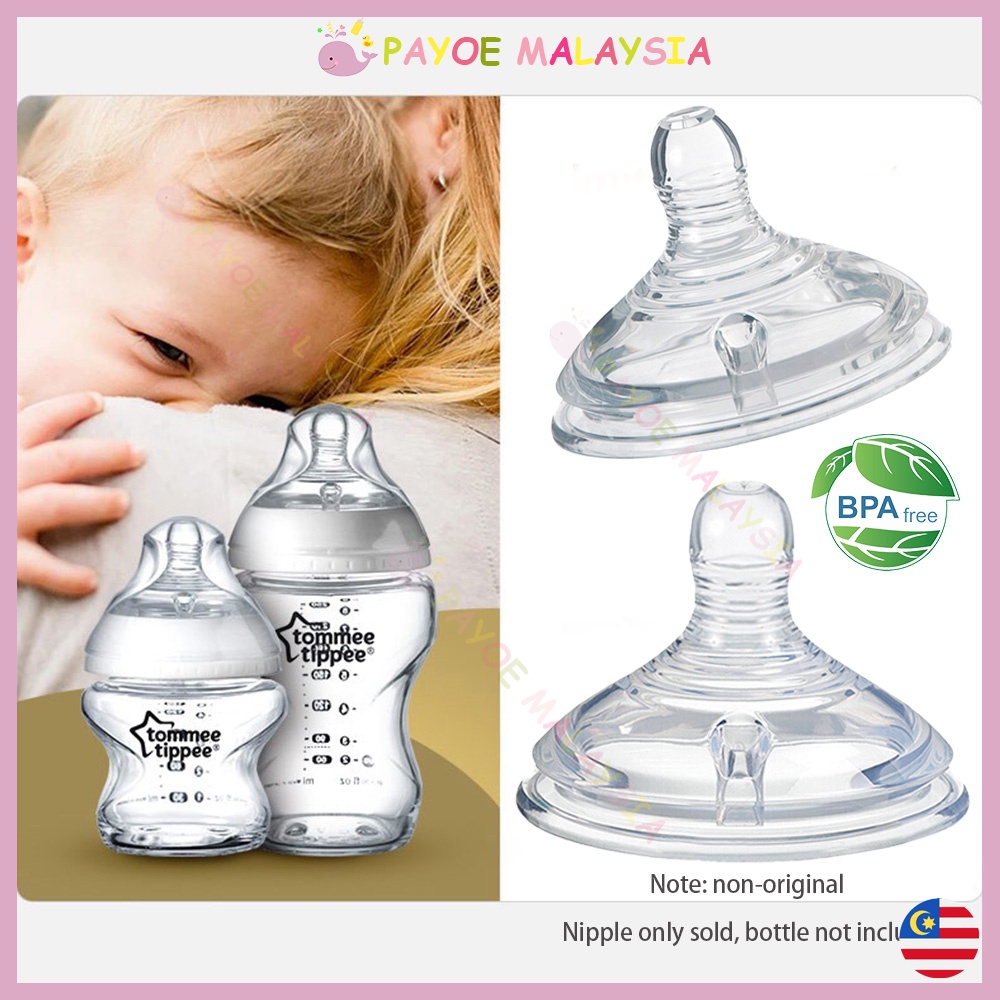 Payoe Baby Puting Nipple Bayi Wide Neck Bottle Pacifier Silicone Replacement Teats Botol Susu ...