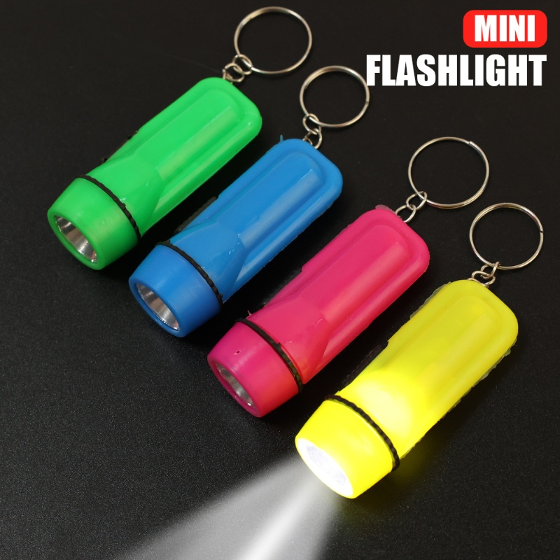 Mini AG13 Button Battery Powered Flashlight / Cute Candy Color Lighting ...