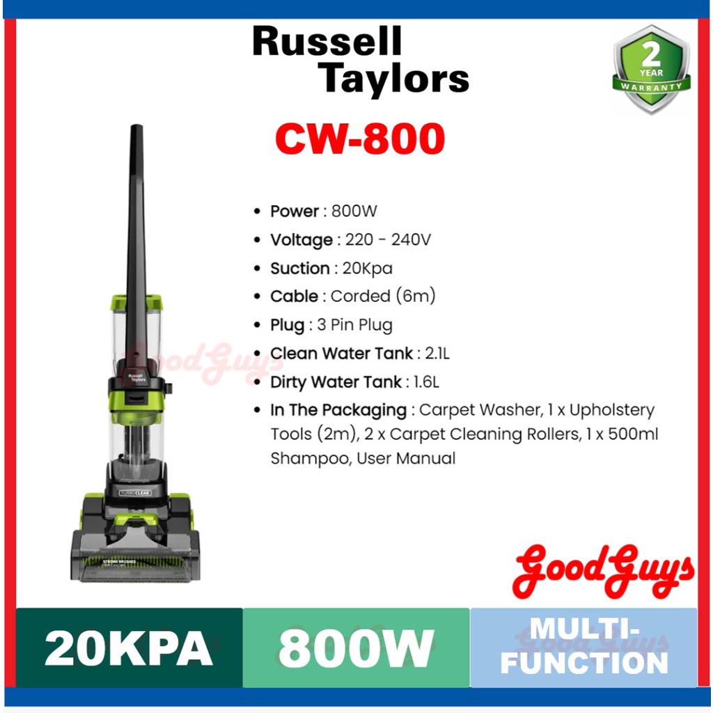 Russell Taylors CW-800 Multi-Function Vacuum Cleaner Carpet Washer ...