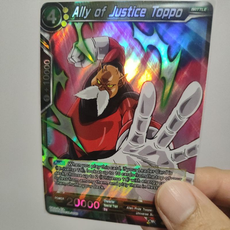 Dragon Ball Super CCG TCG I TB1-080 R Ally of Justice Toppo (foil ...