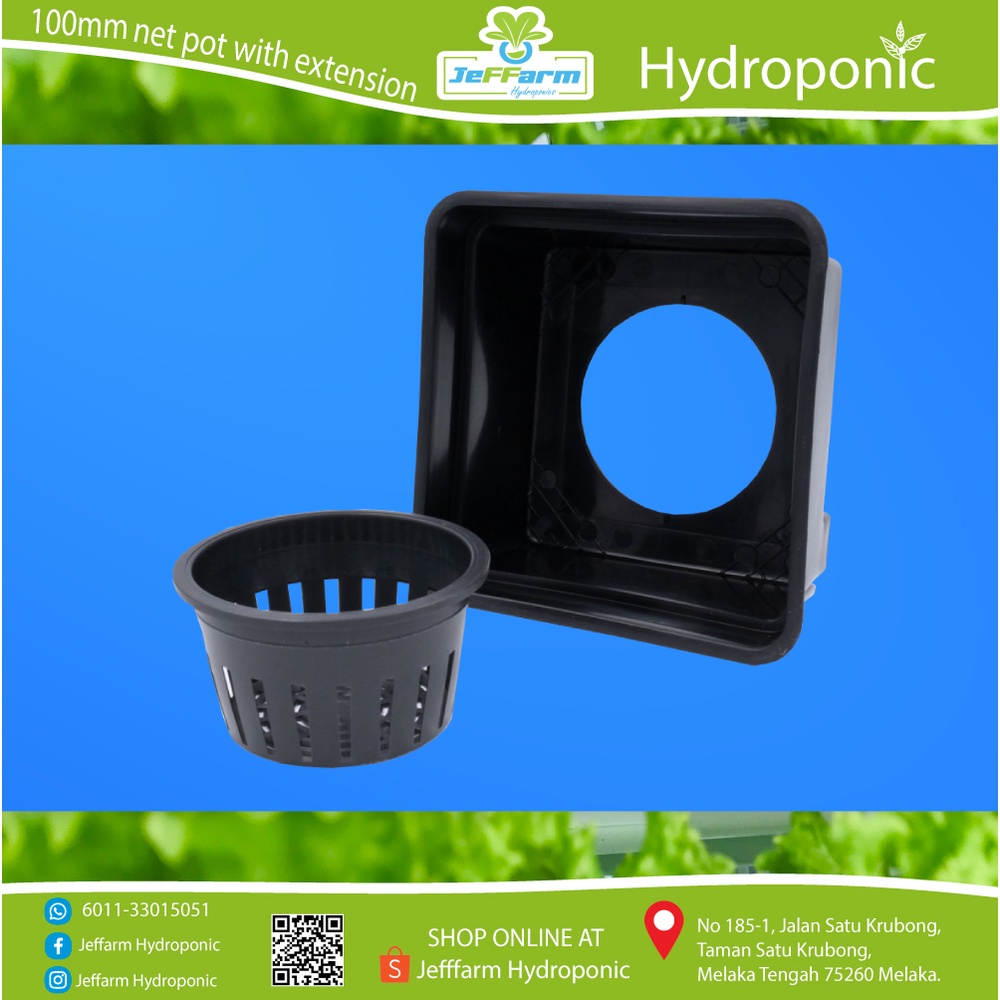 1SET NET POT WITH EXTENSION FOR 2"x6" NFT (JEFFARM HYDROPONIC) | Shopee ...