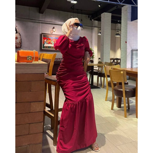 DRESS ZARA / DRESS RAYA / DRESS MURAH / DRESS ZARA PLEATED | Shopee ...
