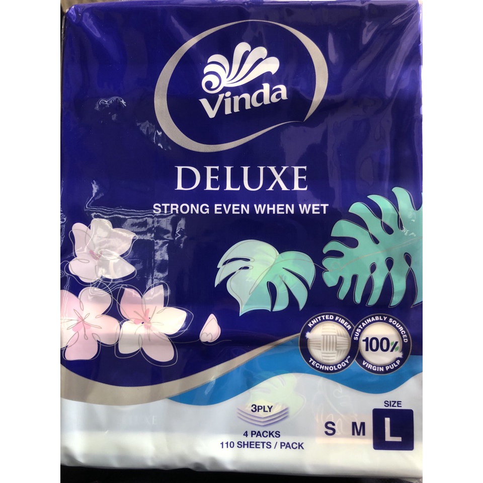 Vinda Deluxe Facial Tissue Limited Edition (110 Sheets x 4 Pack ...
