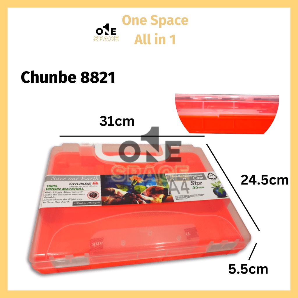 Chunbe 8821 A4 Document Case 55MM With Pencil Box | Shopee Malaysia