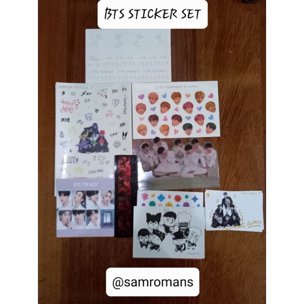 OFFICIAL BTS STICKER SET | Shopee Malaysia