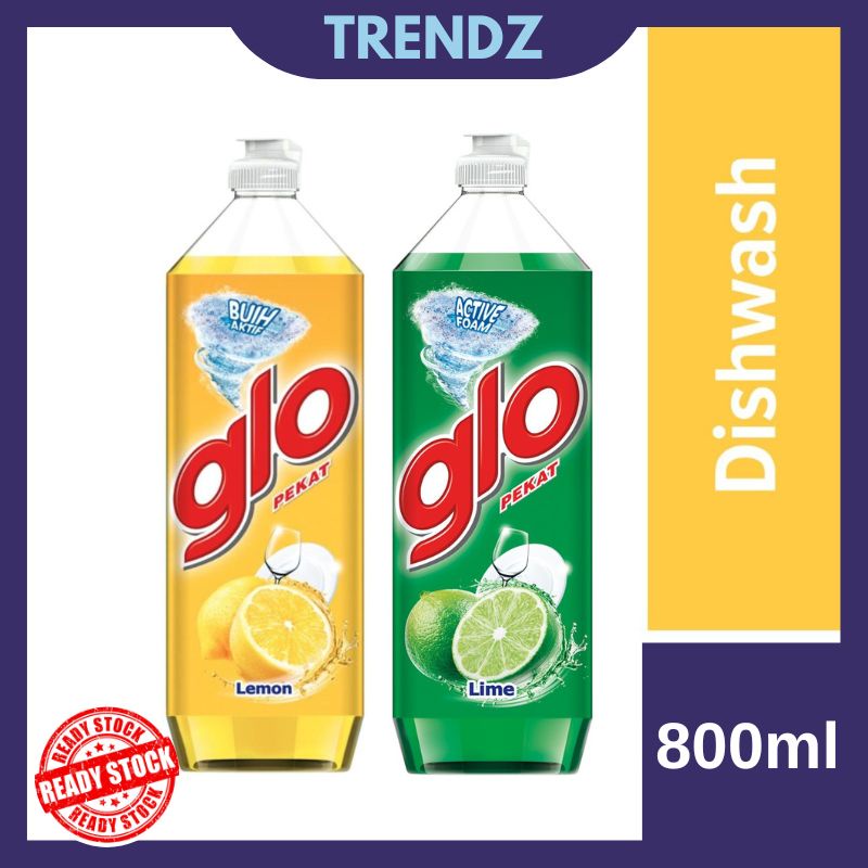 GLO PEKAT Lemon Lime Dishwash Liquid DIshwashing 800ml Pencuci Pinggan ...