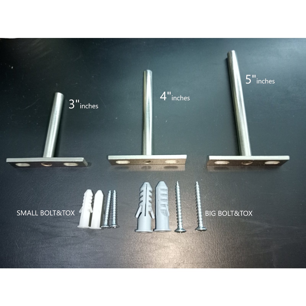 (WITH BOLT & TOX) Invisible Shelf Support Bracket T-Shaped HEAVY DUTY ...