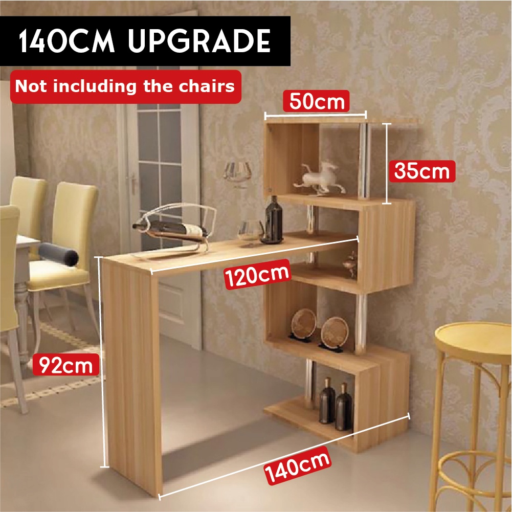 Bar table Set Modern meja bar makan Stool High chair Kerusi tinggi ...