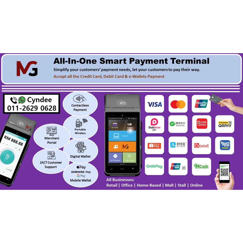 Swiping Machine, EDC, Credit & Debit Card Swipe, e-Wallets Machine ...