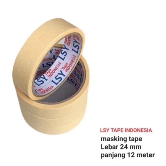 Masking TAPE/Paper TAPE 24mm x (12 And 20)meter full LSY TAPE INDONESIA ...